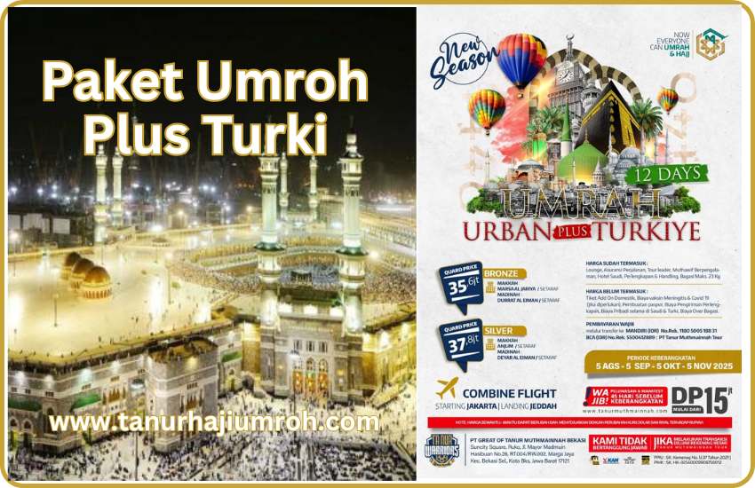 Biaya Umroh Plus Turki Jakarta | TANUR MUTHMAINNAH TOUR